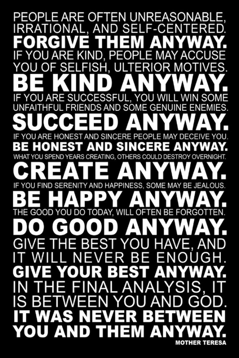 Mother Teresa Quotes Do It Anyway