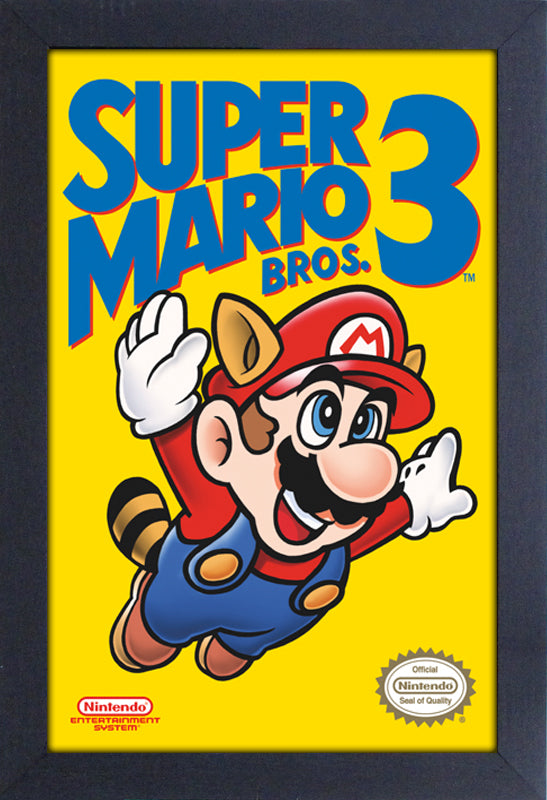 Super Mario Bros. 3 - Cover Framed Gelcoat – The College Poster Sale ...