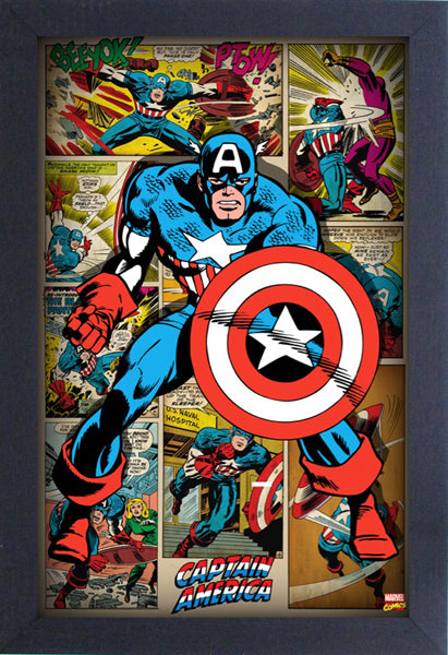 Captain America Panels Framed Gelcoat – The College Poster Sale Company
